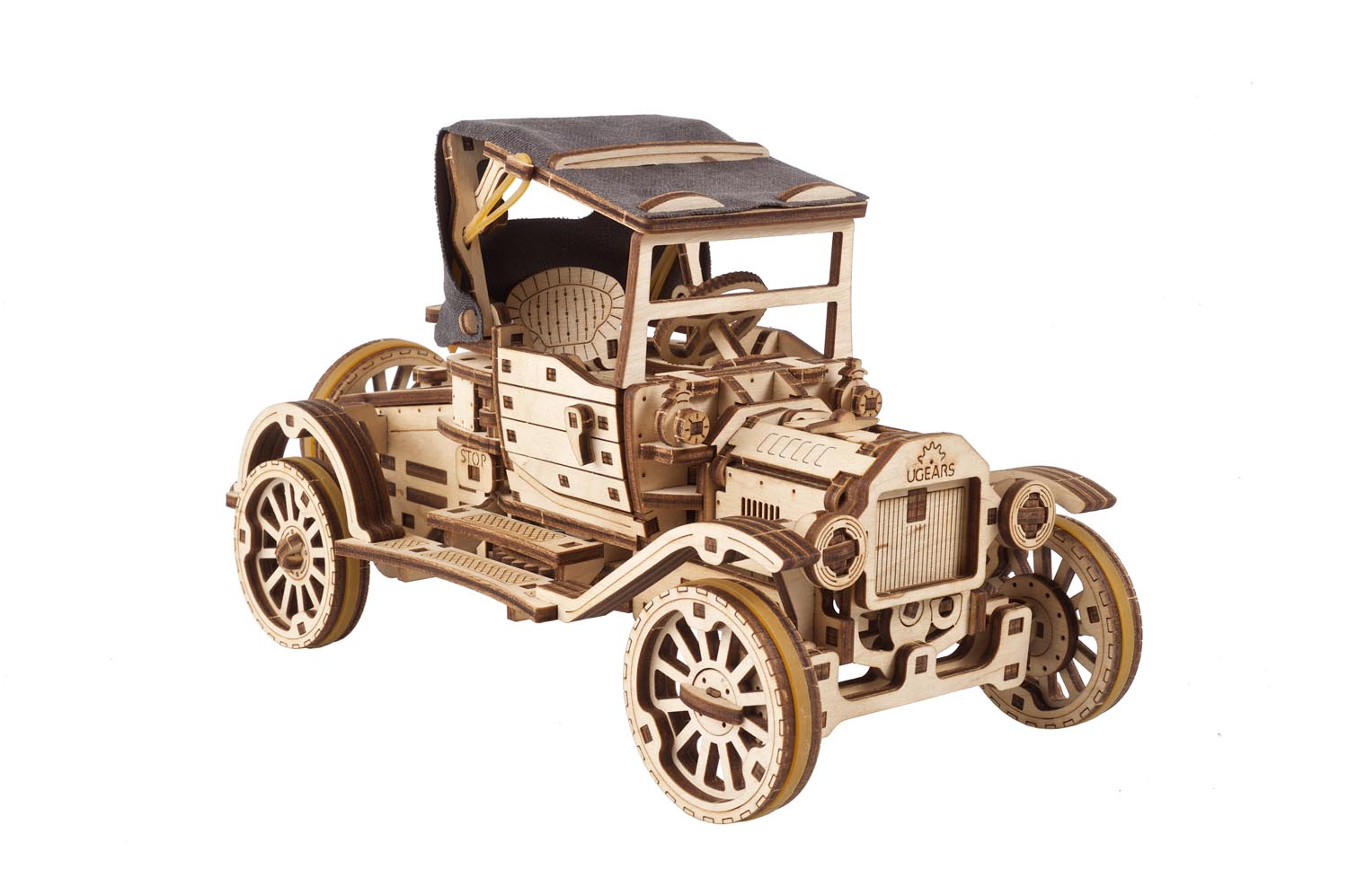 Retro Car UGR-T Mechanical Model Kit - 3D Wooden Mechanical Puzzles ...