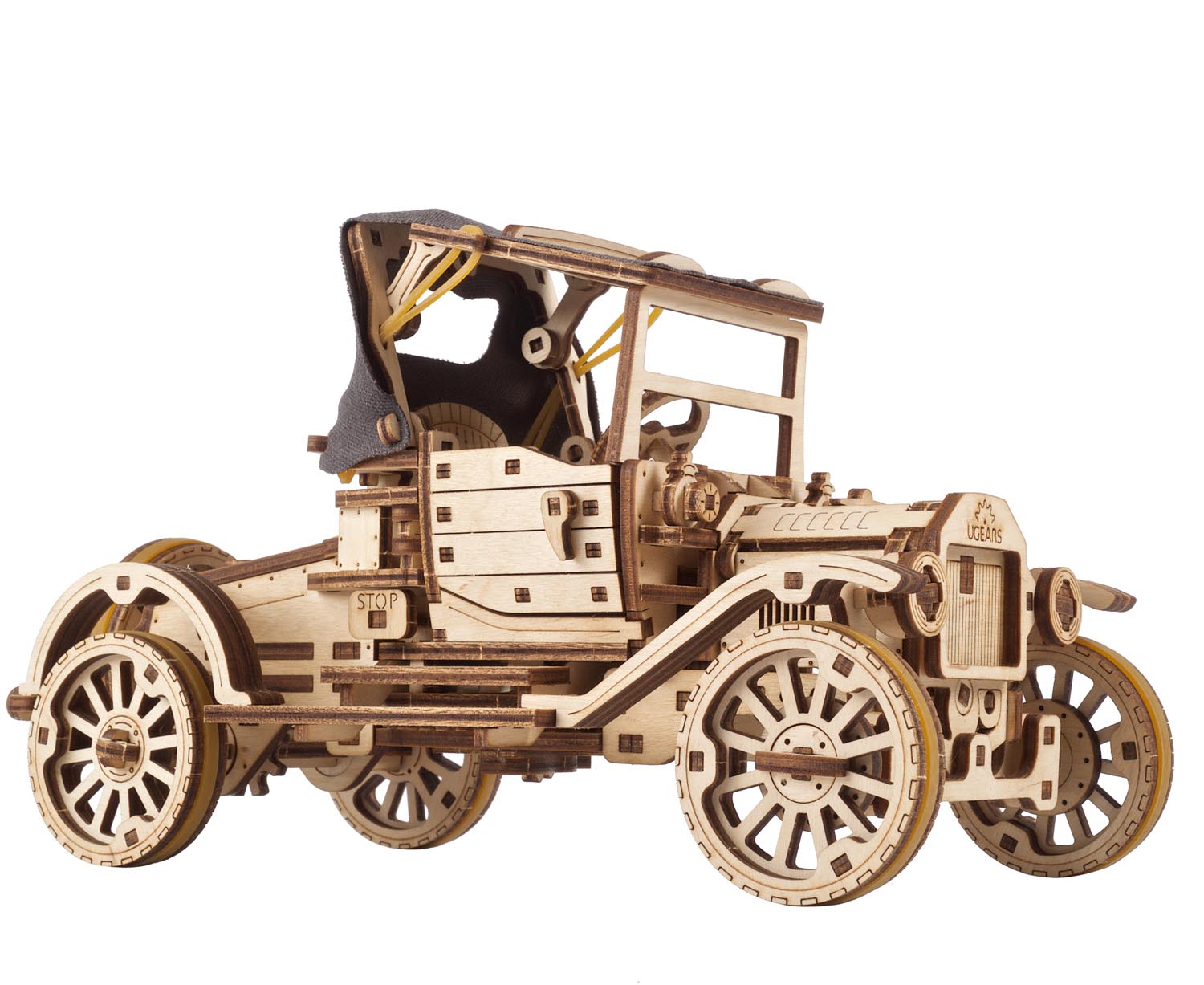 Retro Car UGR-T Mechanical Model Kit - 3D Wooden Mechanical Puzzles ...