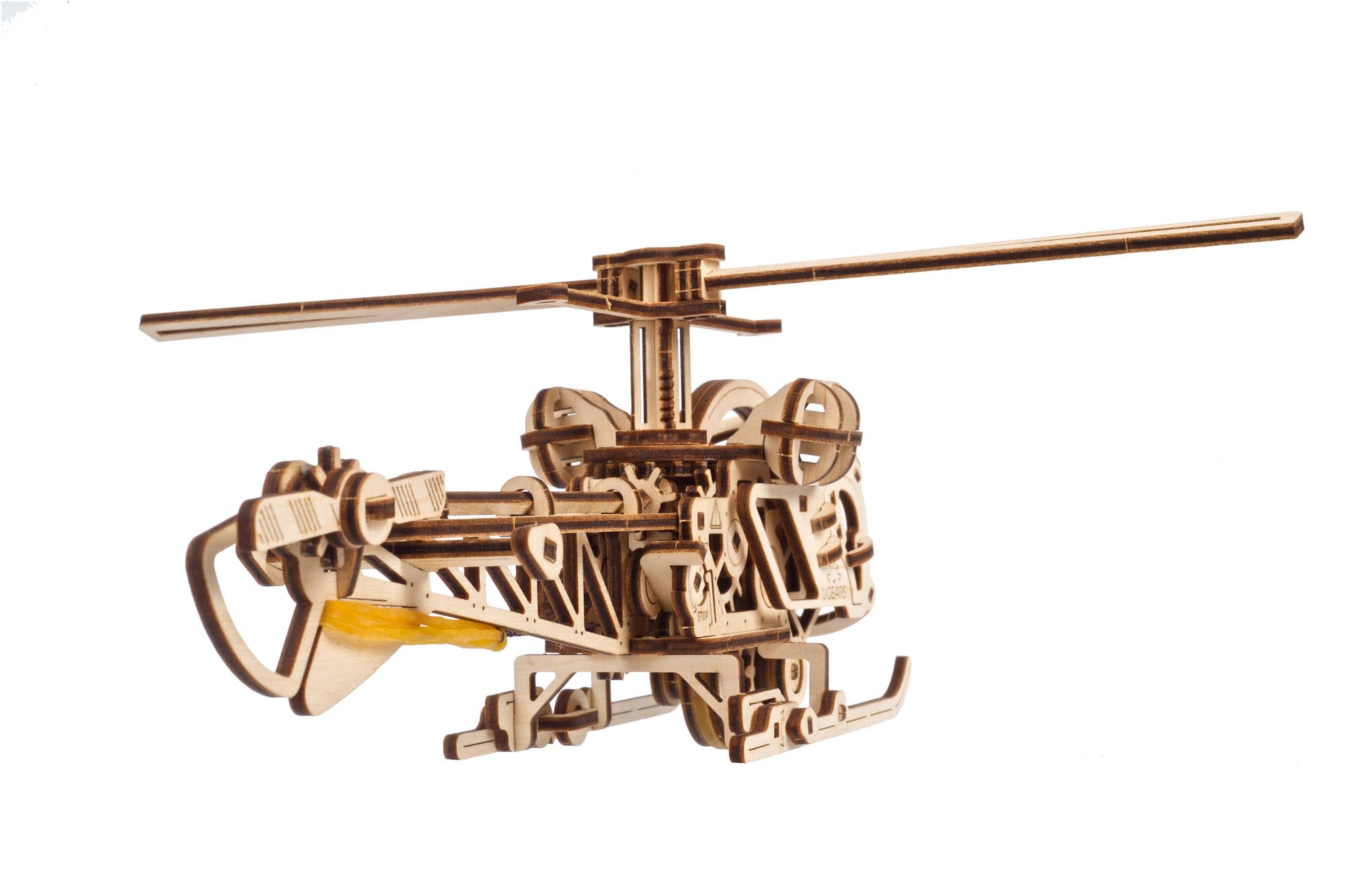 Mini Helicopter Wooden Mechanical Model - 3D Wooden Mechanical Puzzles ...