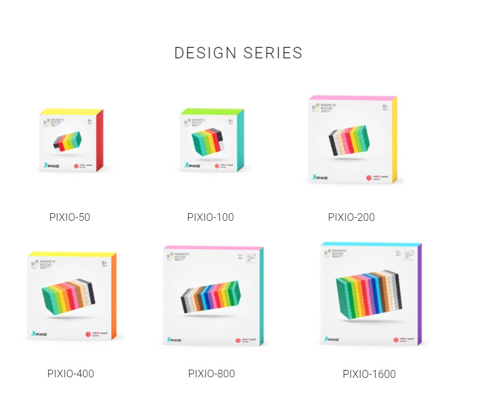 PIXIO-400 Magnetic Blocks in 10 colors for 6 and up age + App – Ukidz Toys