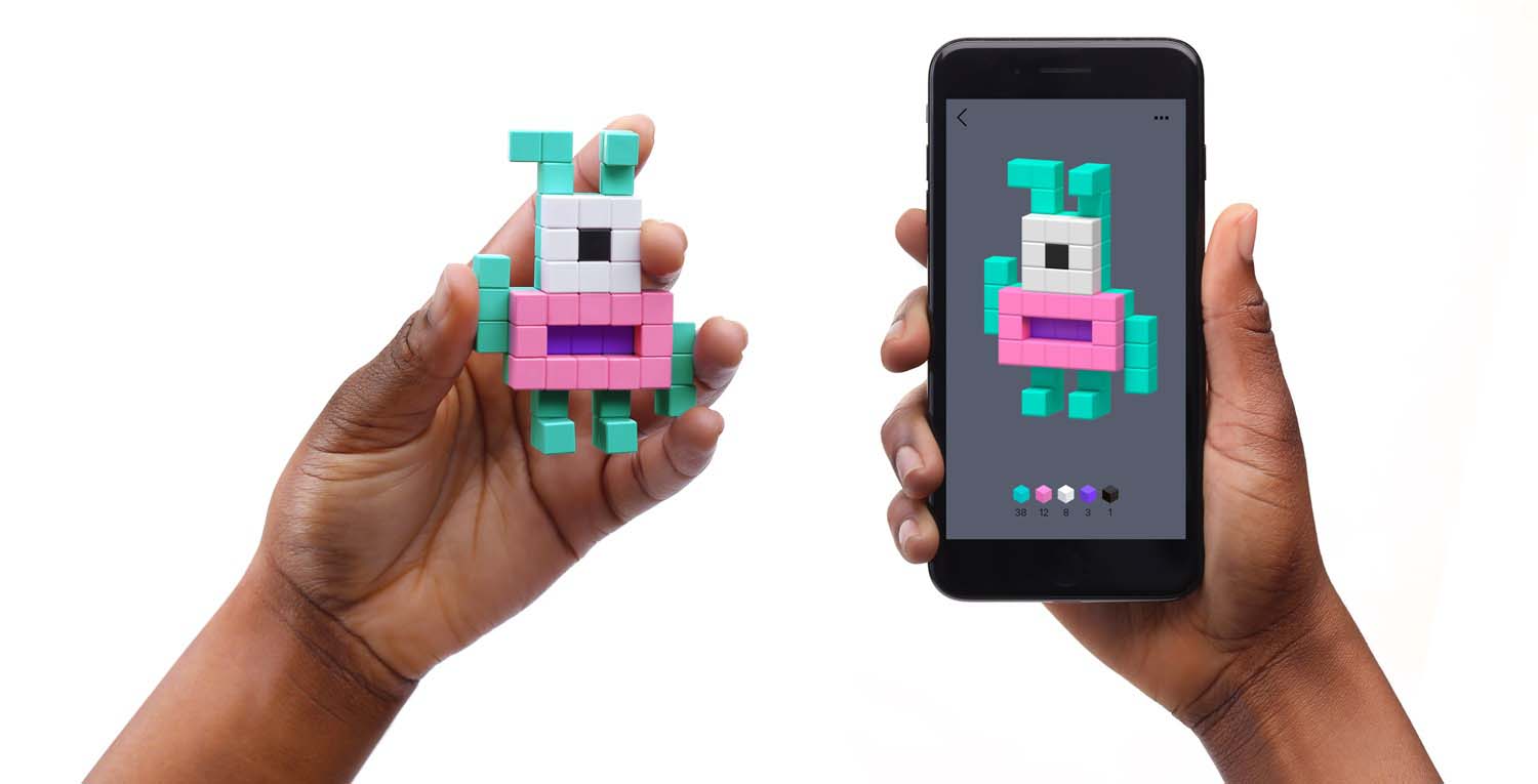 PIXIO-50 Magnetic Blocks in 6 colors for 6+ age | Magnetic Building Toy ...