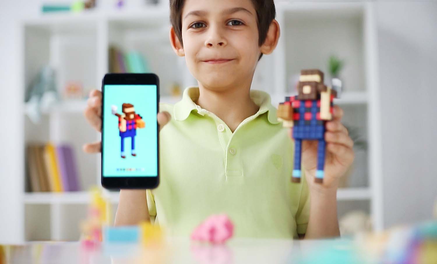 PIXIO-50 Magnetic Blocks in 6 colors for 6+ age | Magnetic Building Toy ...