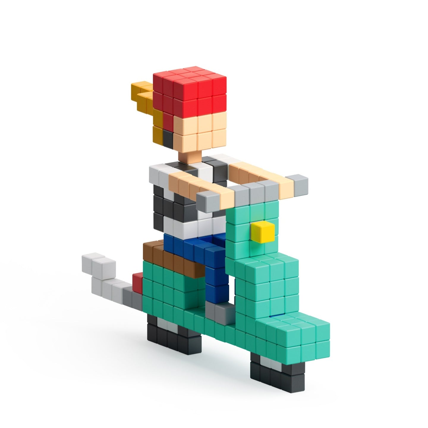 PIXIO-1600 Magnetic Blocks in 16 colors for 6+ | Magnetic Building Toy ...