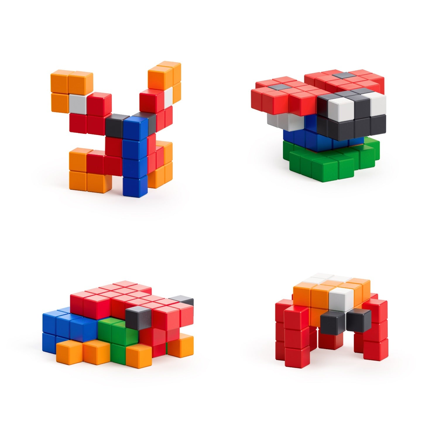 PIXIO Story Series Bright Animals 88 Magnetic Blocks in 6 colors + Free ...