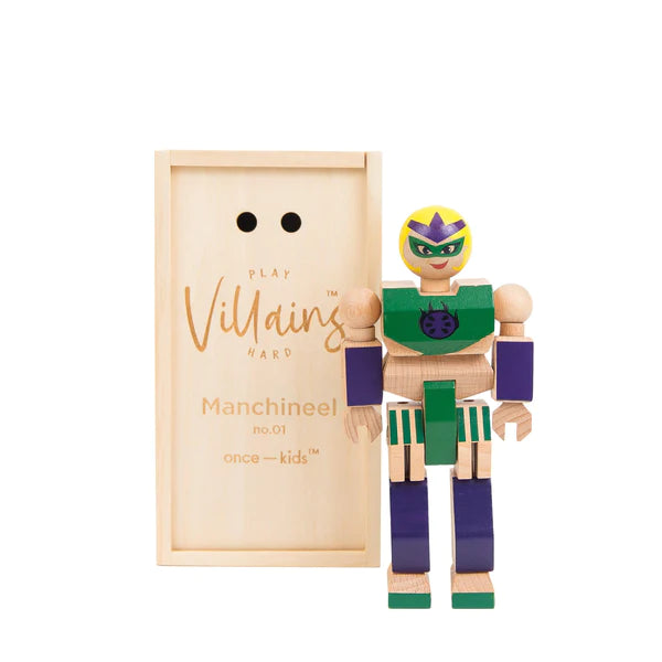 Once-Kids Wood Action Figure Villains #1 Manchineel | Ukidz Toys